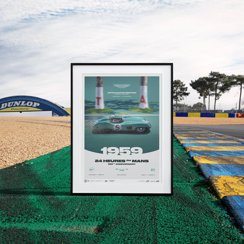 Aston Martin DBR1/300 | 1959 100th Anniversary | 24h Le Mans Poster ...