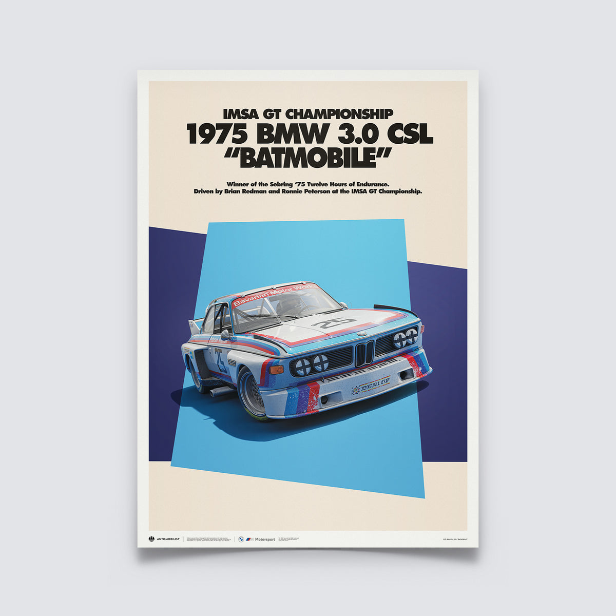 1987 BMW E30 M3 DTM | BMW Art Car Series | BMW M Poster | Automobilist