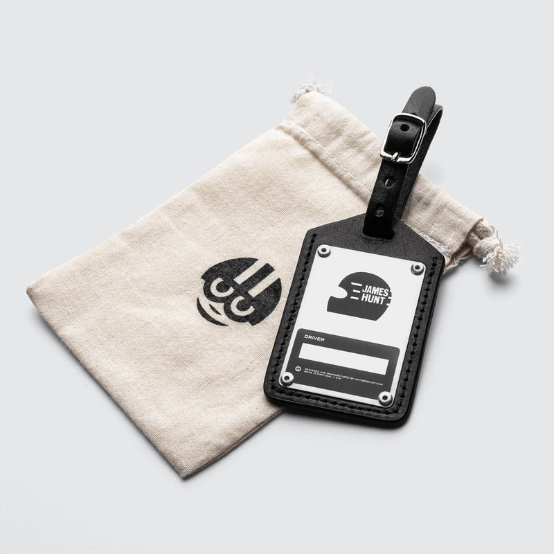 Leather Tag - James Hunt - Black | Automobilist