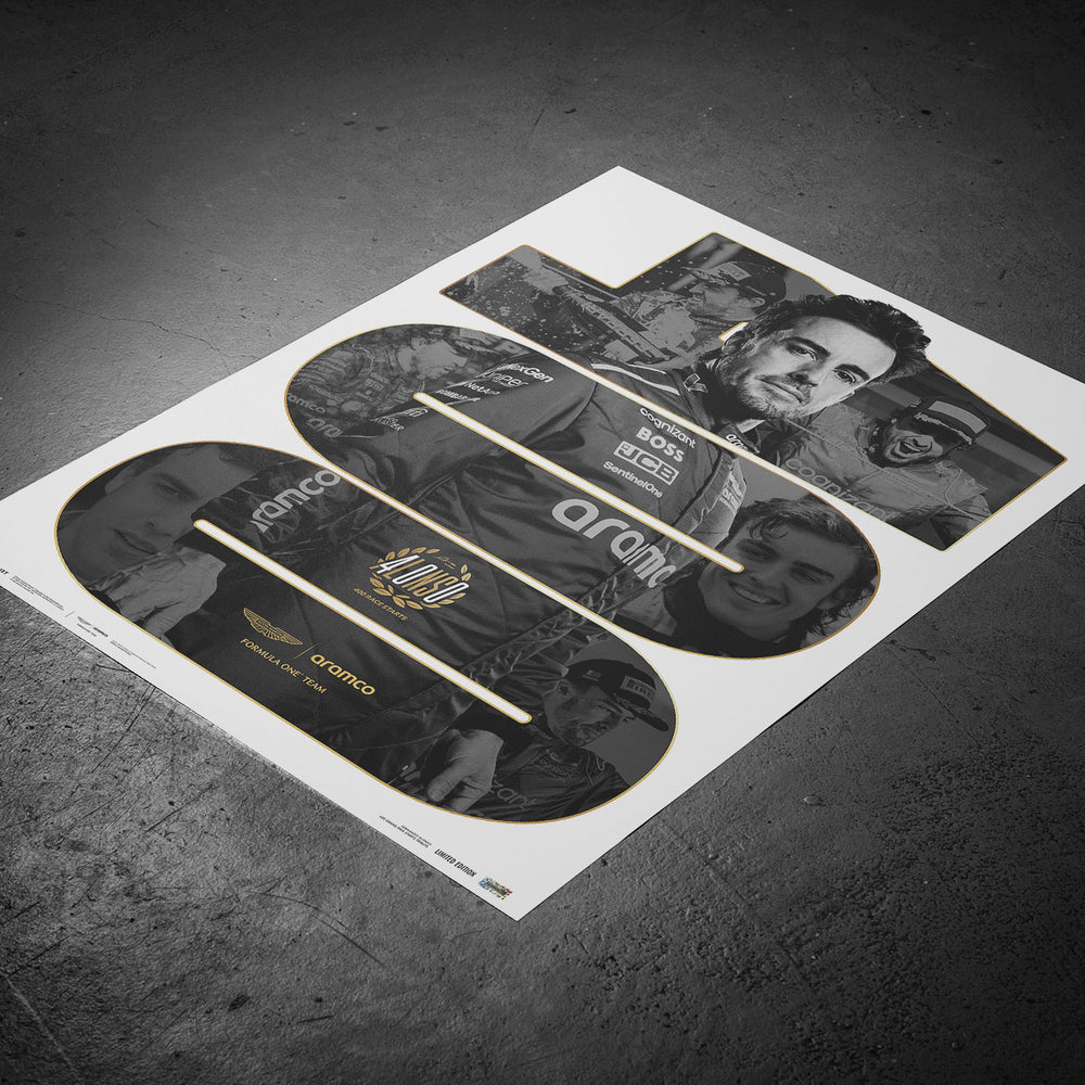 Fernando Alonso 400 Race Starts | Collector’s Edition Poster | Automobilist