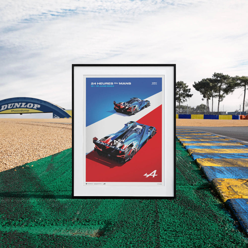 Alpine A424 | 2024 | Official Event 24h Le Mans Poster | Automobilist