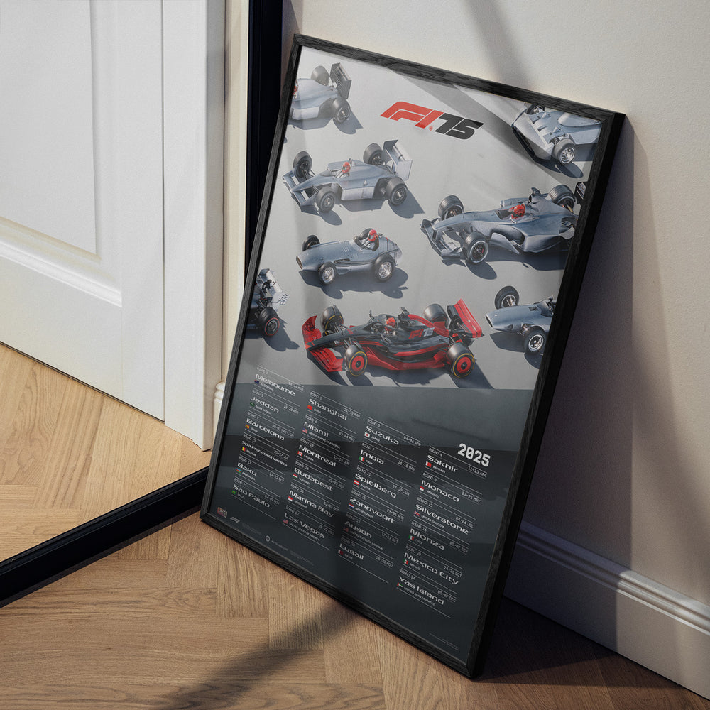 Formula 1® - 75th anniversary - Calendar Poster - 2025 | Automobilist