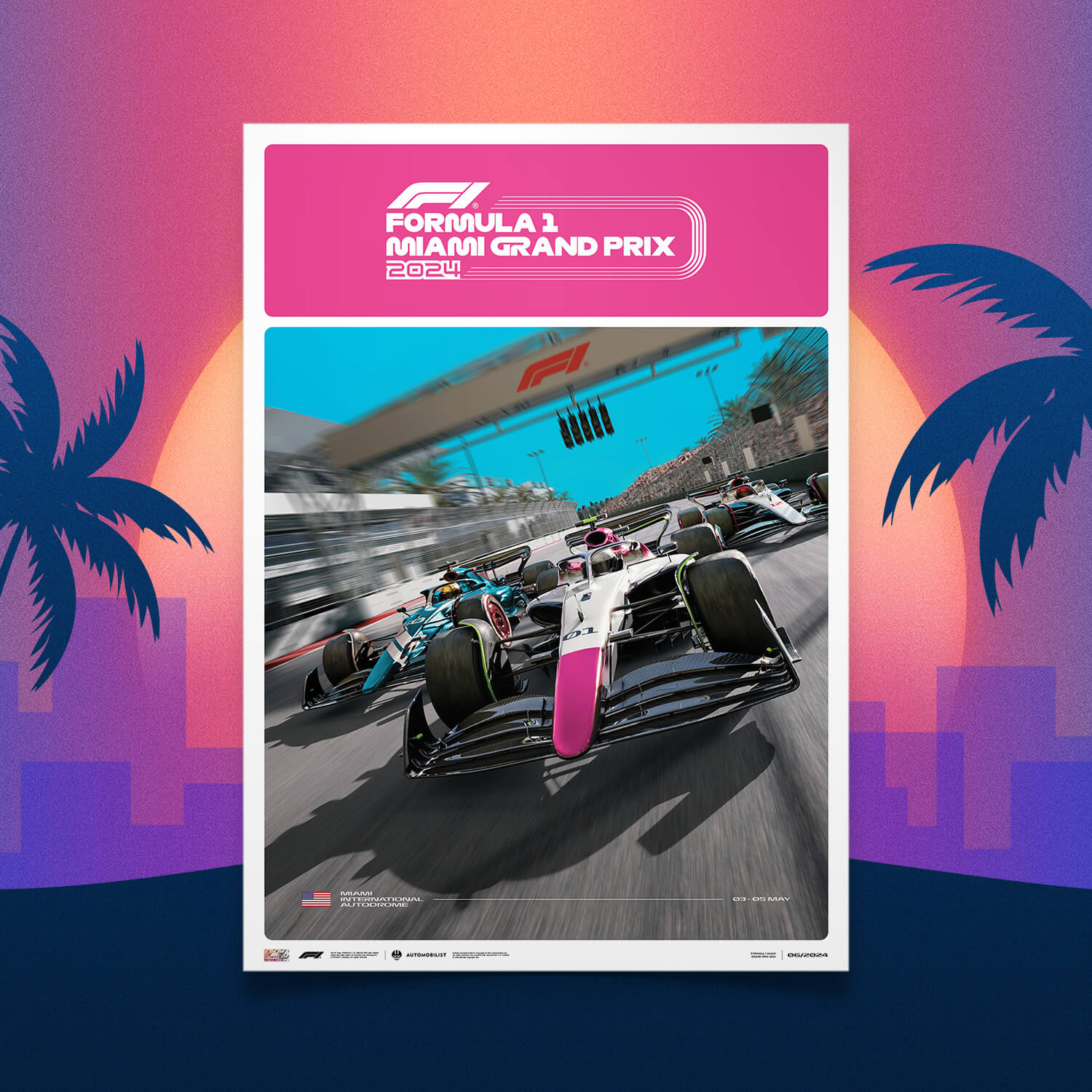 Miami Grand Prix | 2024 Formula 1 | Grand Prix Poster | Automobilist