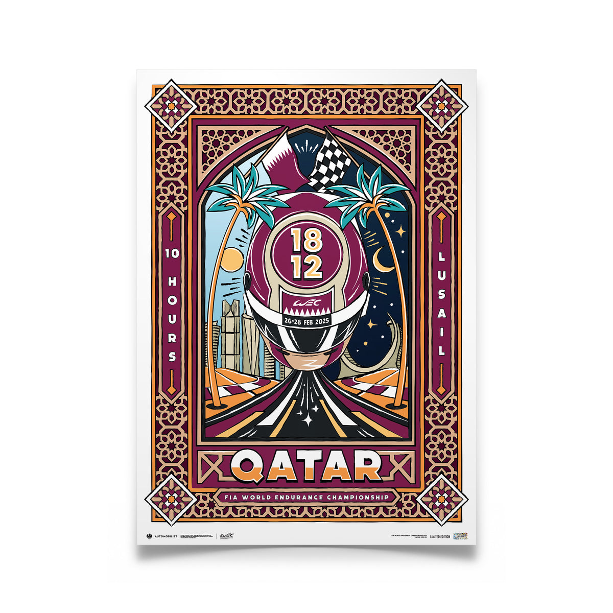FIA WEC 2025 | Qatar 1812Km | Official Event Poster | Automobilist