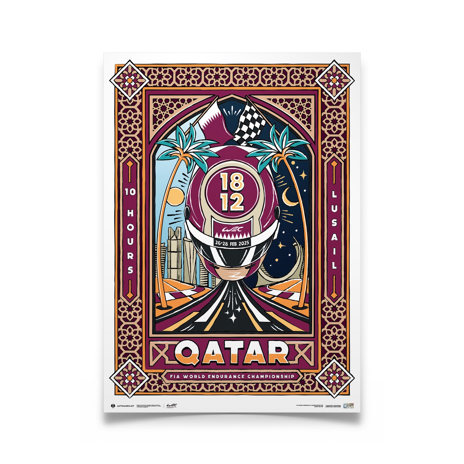 FIA WEC 2025 | Qatar 1812Km | Official Event Poster | Automobilist