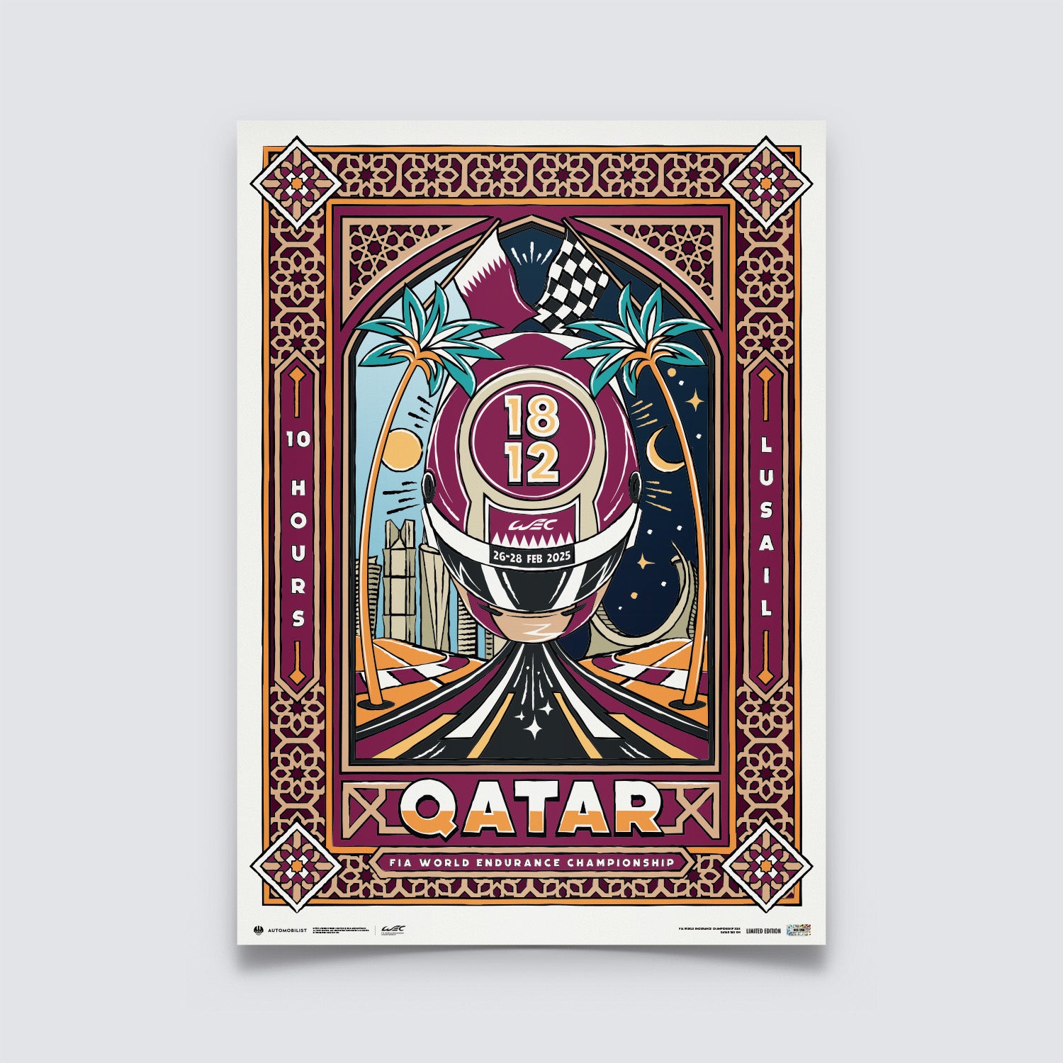 FIA WEC 2025 | Qatar 1812Km | Official Event Poster | Automobilist