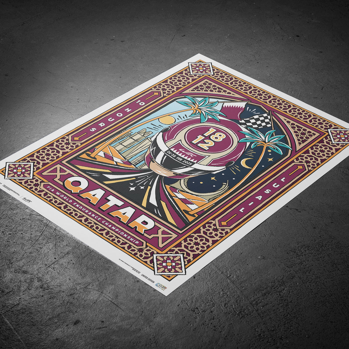 FIA WEC 2025 | Qatar 1812Km | Official Event Poster | Automobilist