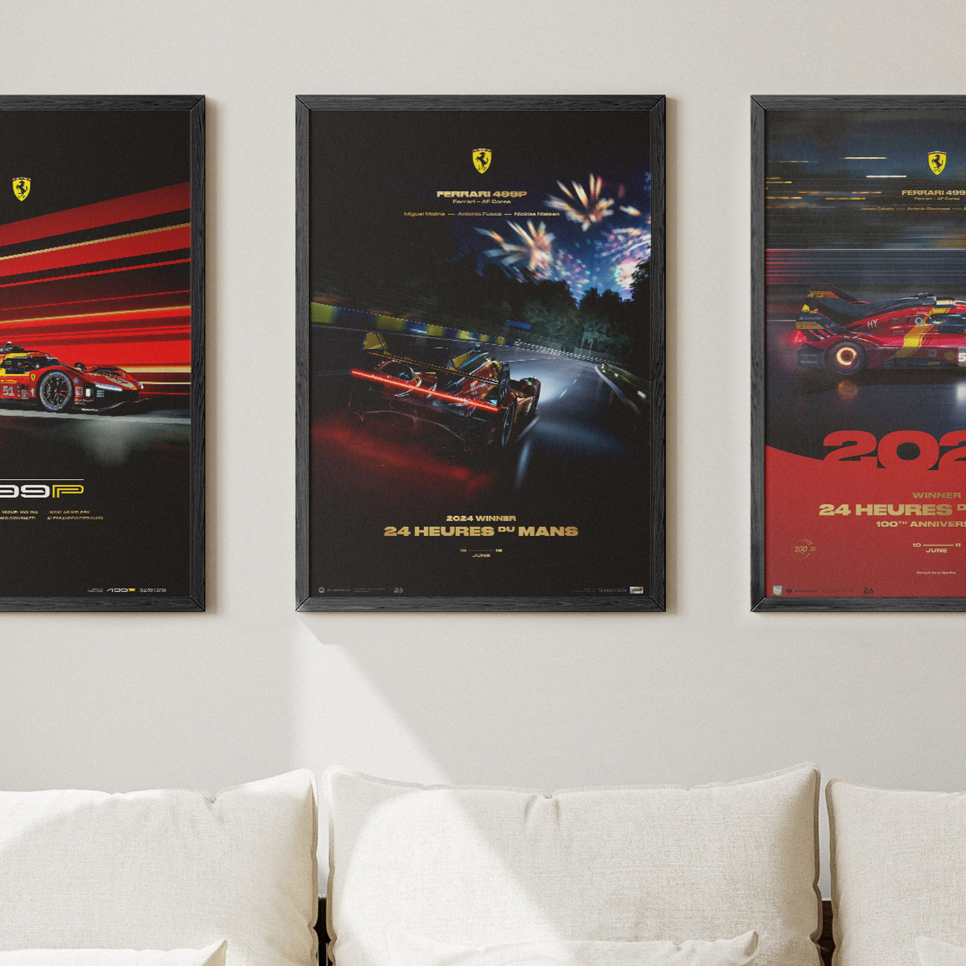 Ferrari 499P | Le Mans Victory 2024 | 24h Le Mans Poster | Automobilist
