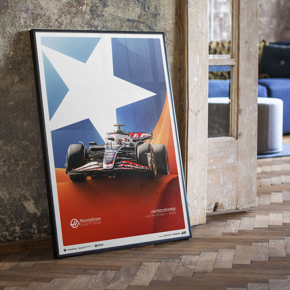 MoneyGram Haas F1 Team 2024 | Austin Texas Grand Prix | Haas Poster ...