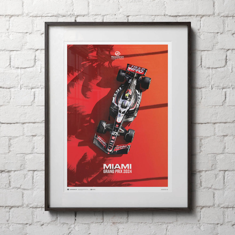 MoneyGram Haas F1 Team | 2024 Miami Grand Prix | Haas Poster | Automobilist