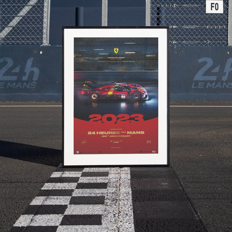 Ferrari 499P | 2023 100th Anniversary | 24h Le Mans Winners Poster ...