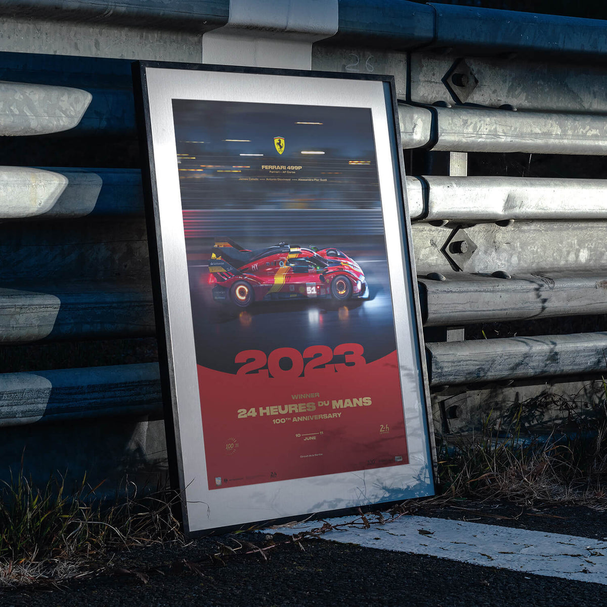 Ferrari 499P | 2023 100th Anniversary | 24h Le Mans Winners Poster | Automobilist