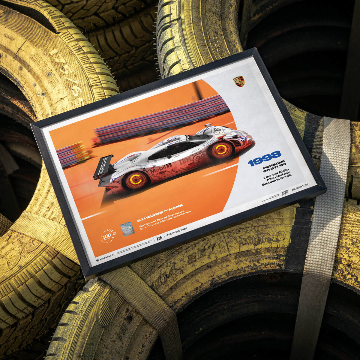 Porsche 911 GT1 | 1998 100th Anniversary | 24h Le Mans Poster ...