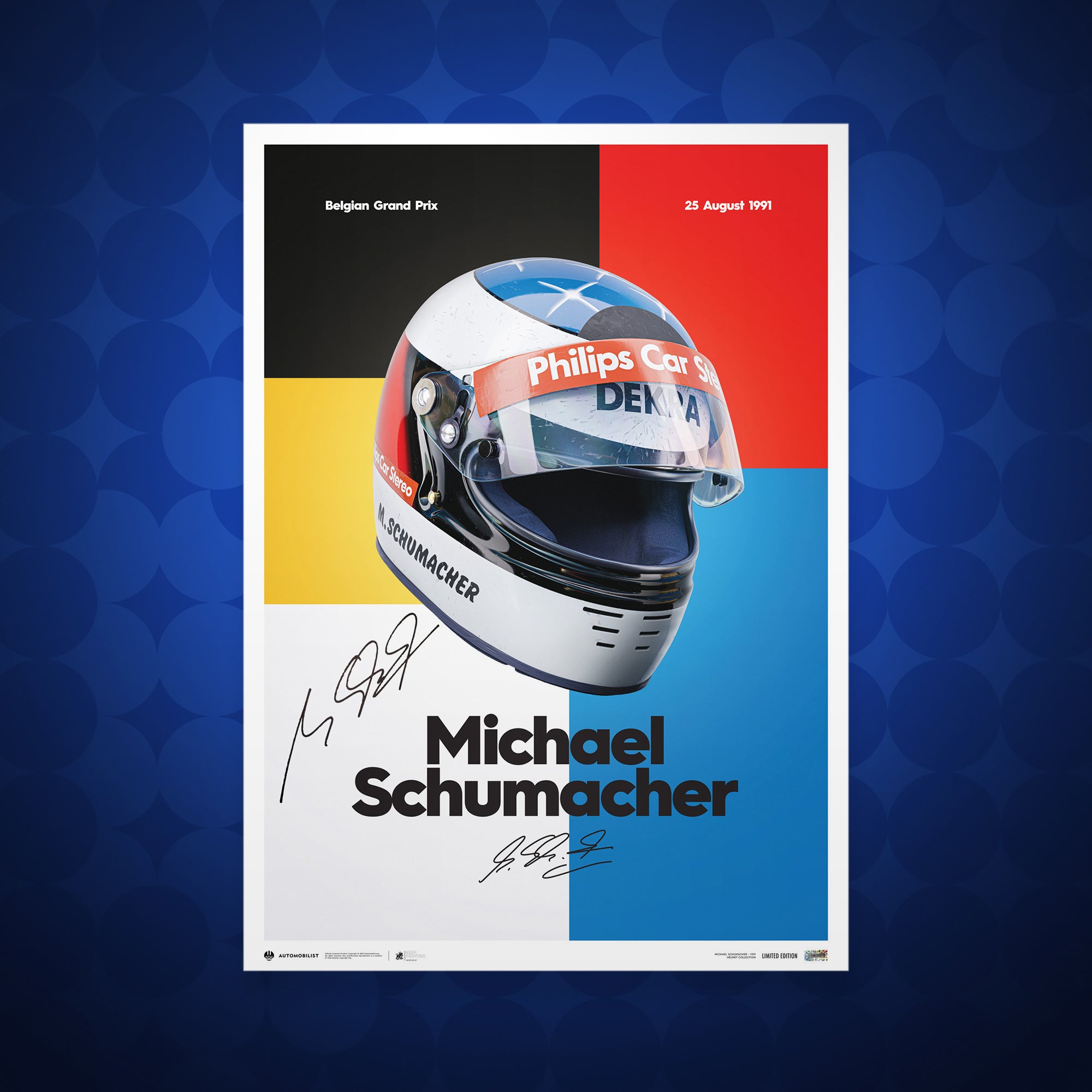 Signed by Mick Schumacher | Michael Schumacher | 1991 Helmet | Framed ...