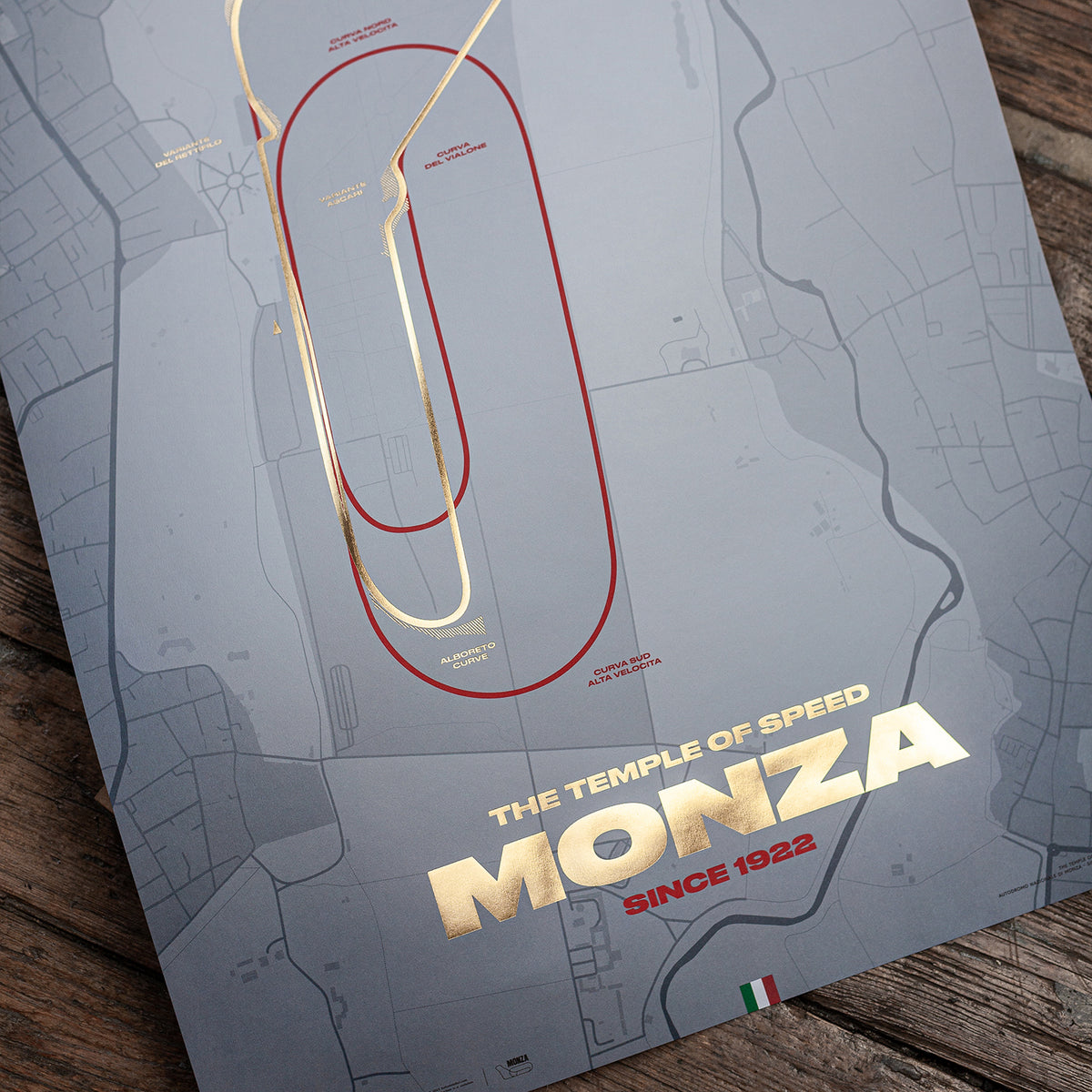 Monza Circuit | Track Evolution The Temple of Speed | Track Poster ...