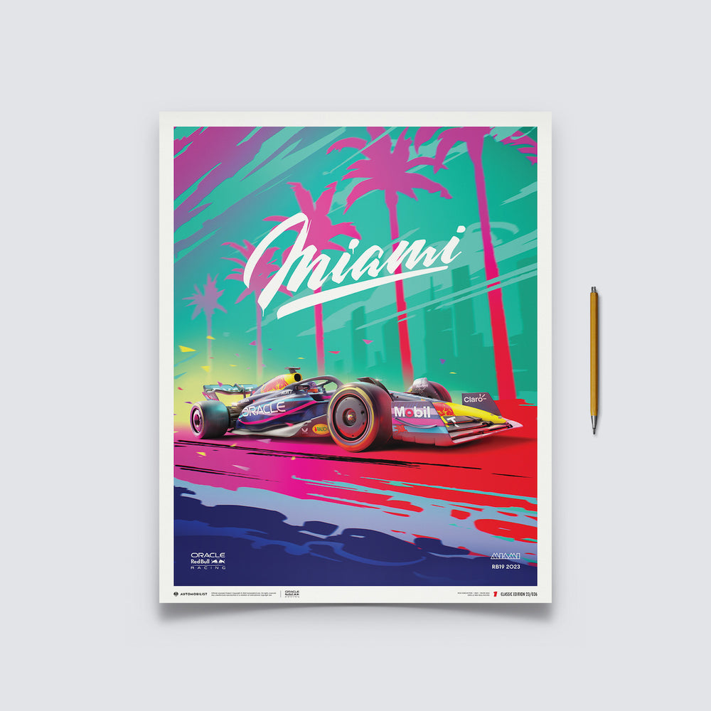 Oracle Red Bull Racing | 2023 Miami | Red Bull Poster | Automobilist