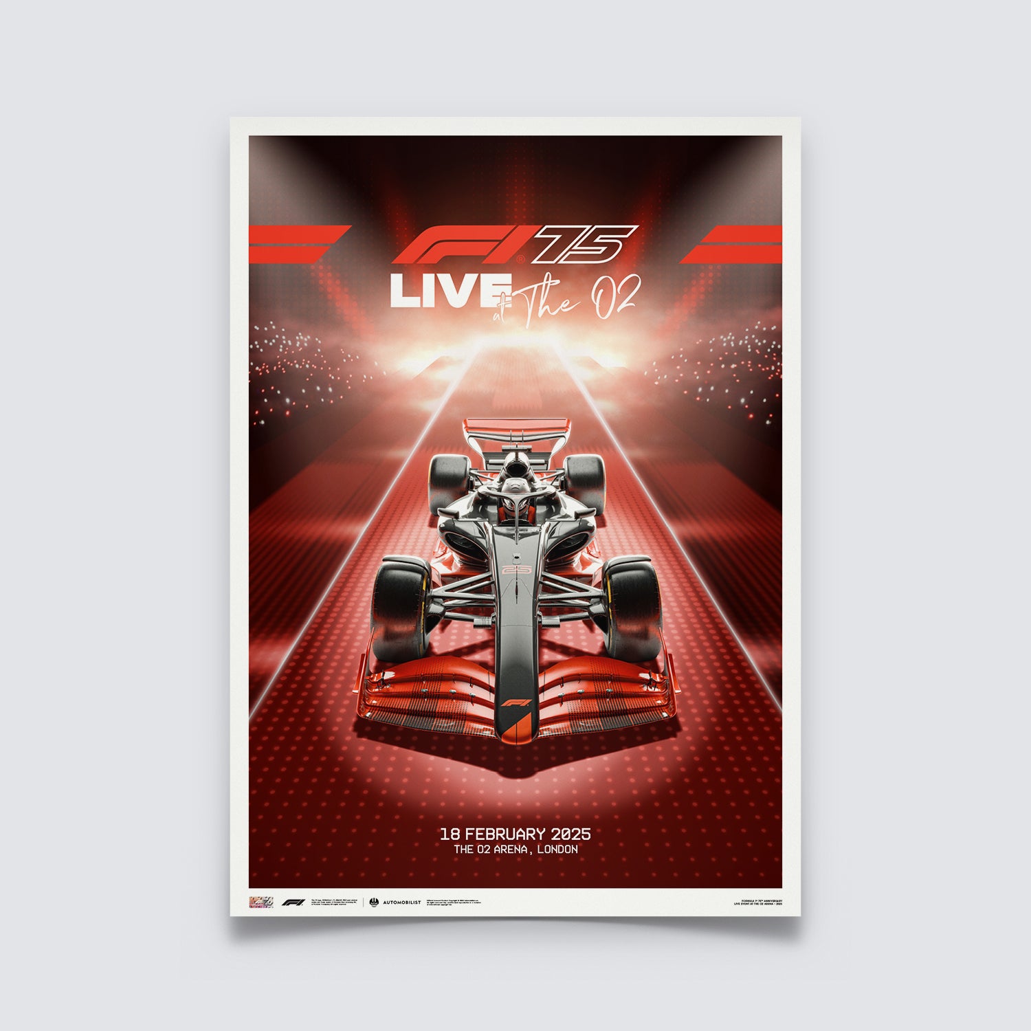 Official F1® 75 - O2 Arena Event 2025 - Poster | Automobilist