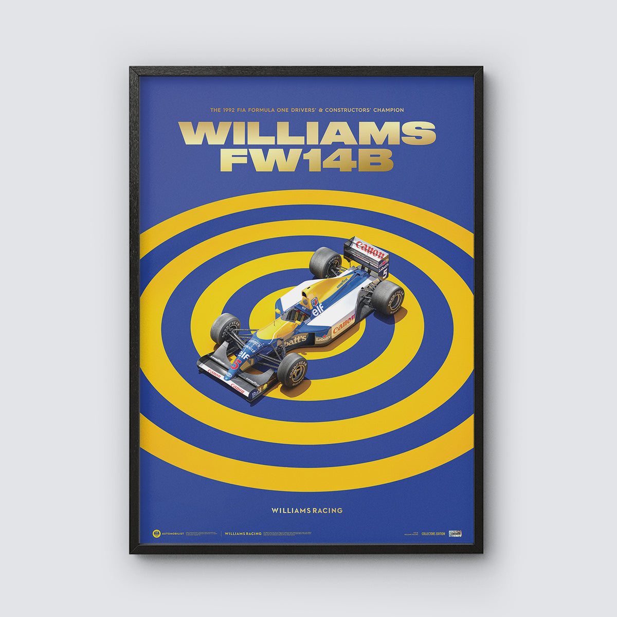 Williams FW14B | 1992 F1® World Champion | Limited Edition Poster ...