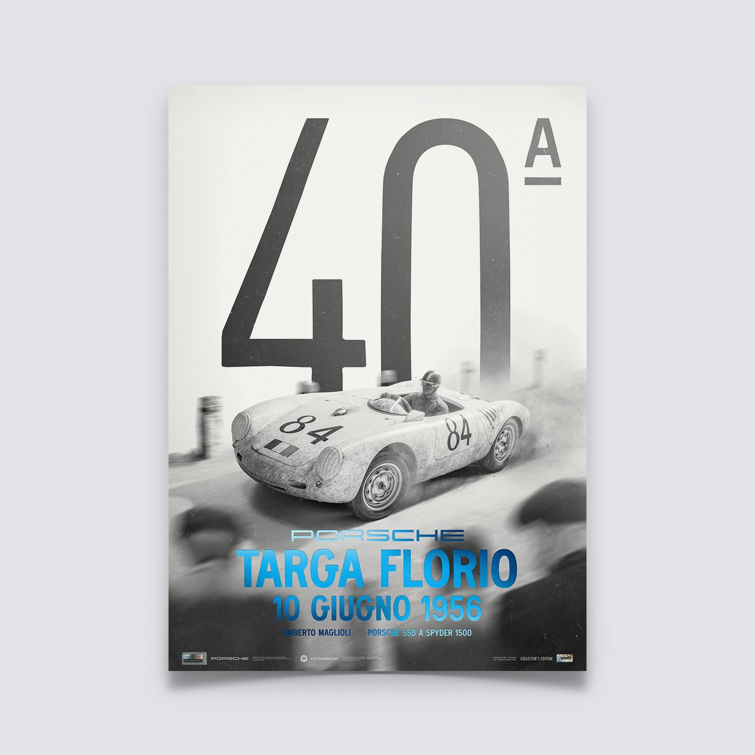 Porsche 550 A Spyder 1500 | Targa Florio 1956 | Official Poster ...