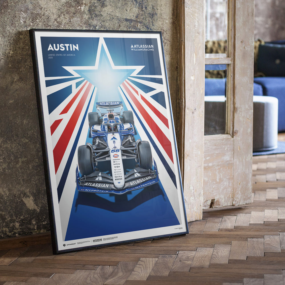Atlassian Williams Racing | Austin 2025 | Official Poster | Automobilist