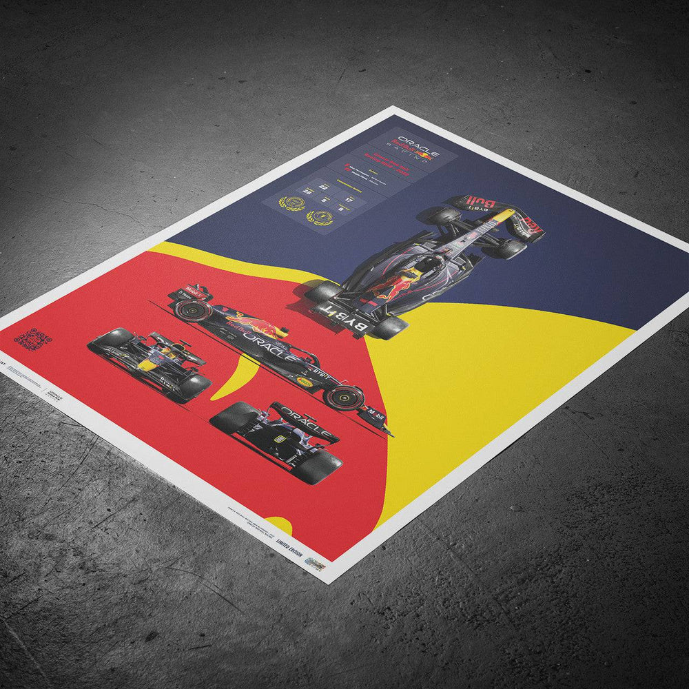 RB18 | 2022 Blueprint | Unique Numbers Oracle Red Bull Racing Poster ...