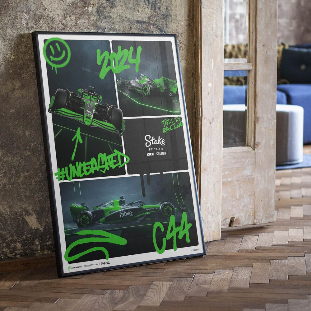 KICK Sauber C44 | 2024 #Unleashed | Stake F1 Team KICK Sauber Poster | Automobilist