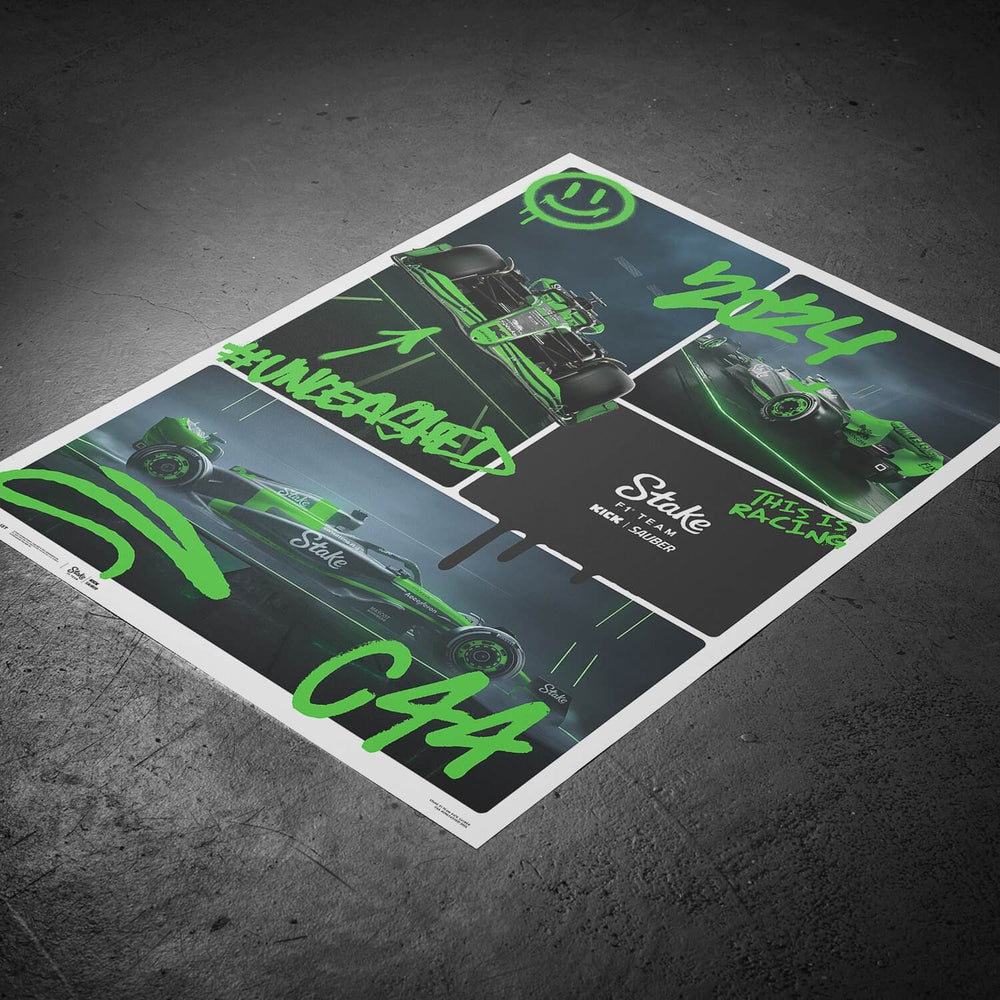 KICK Sauber C44 | 2024 #Unleashed | Stake F1 Team KICK Sauber Poster | Automobilist