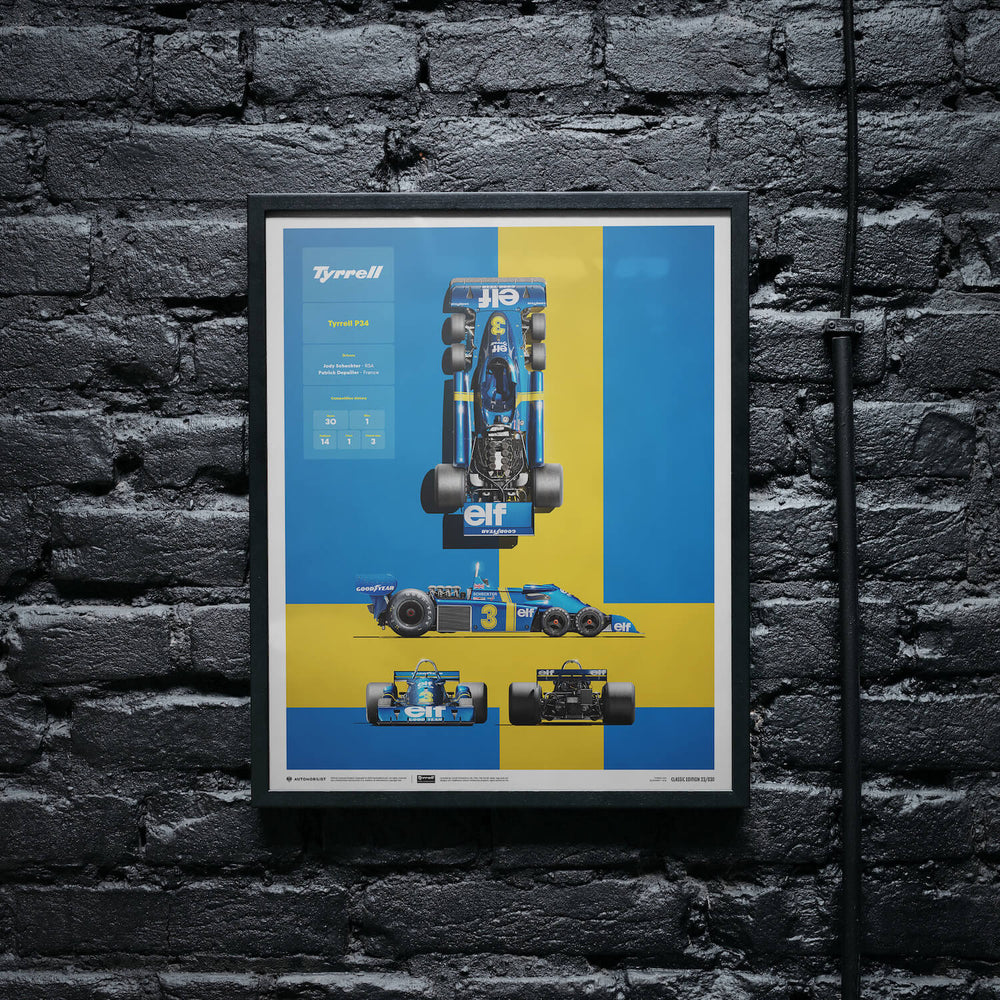 Tyrrell P34 | 1976 Blueprint | Tyrrell Poster | Automobilist