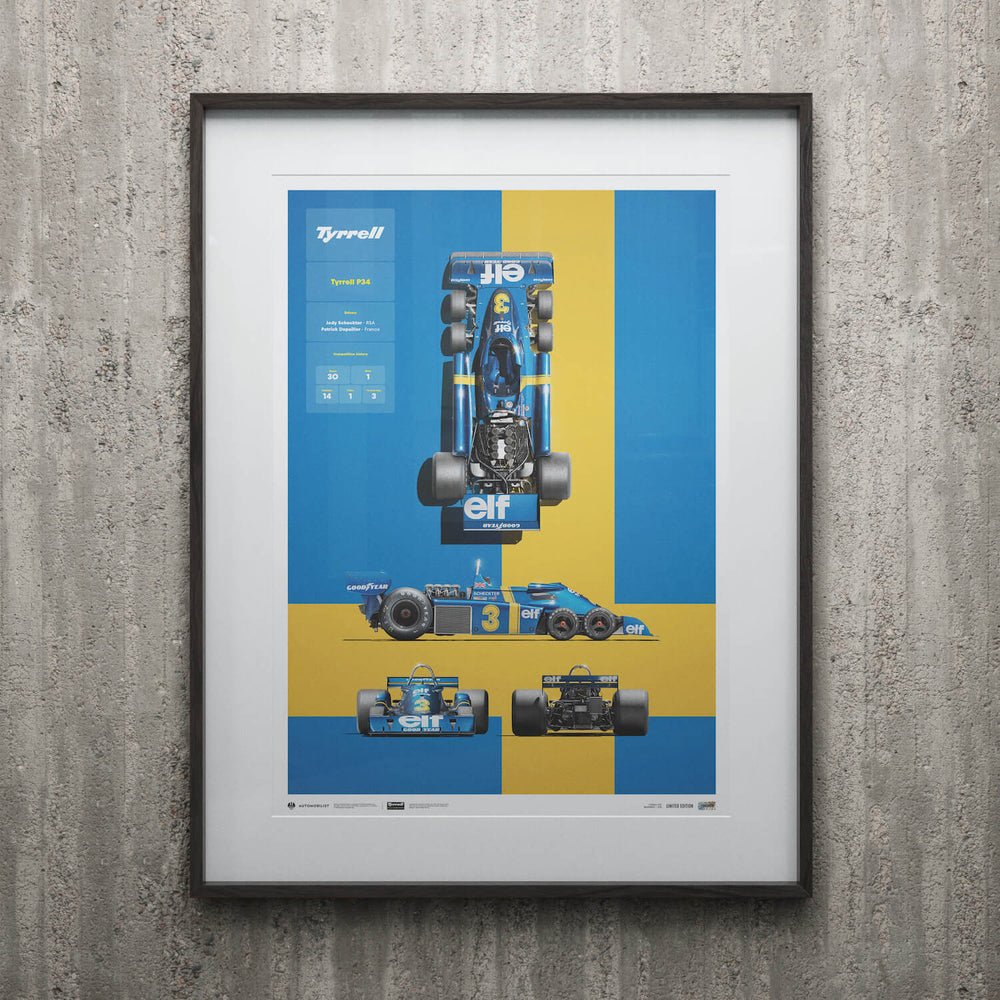 Tyrrell P34 | 1976 Blueprint | Tyrrell Poster | Automobilist