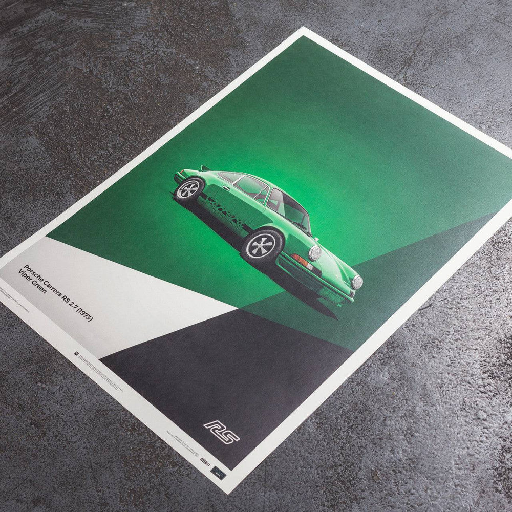 Porsche 911 RS | 1973 Green | Porsche Poster | Automobilist