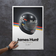 James Hunt | 1976 Helmet | Hunt Poster | Automobilist
