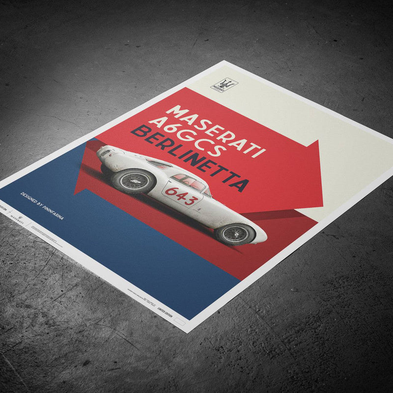 Maserati A6GCS Berlinetta | 1954 White | Maserati Poster | Automobilist