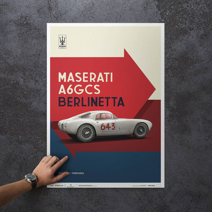Maserati A6GCS Berlinetta | 1954 White | Maserati Poster | Automobilist