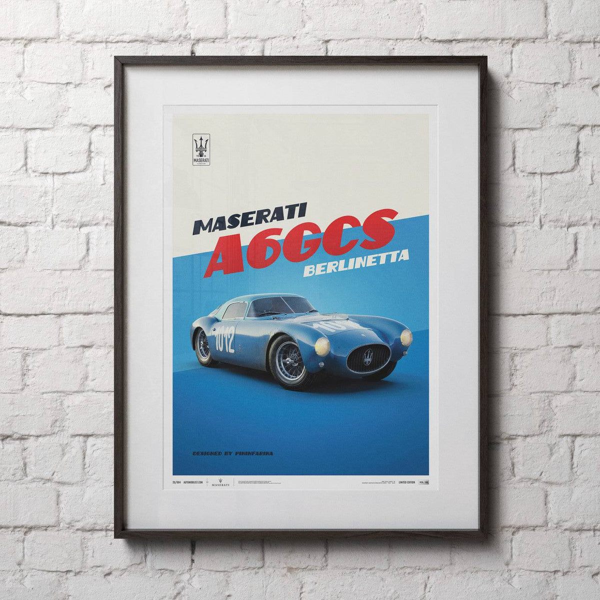 Maserati A6GCS Berlinetta | 1954 Blue | Maserati Poster | Automobilist