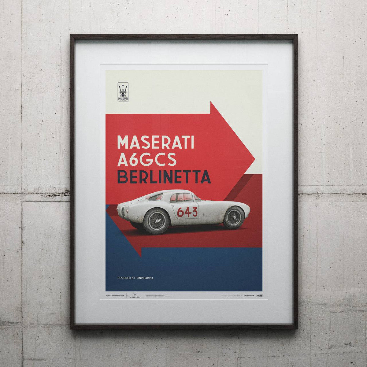 Maserati A6GCS Berlinetta | 1954 White | Maserati Poster | Automobilist