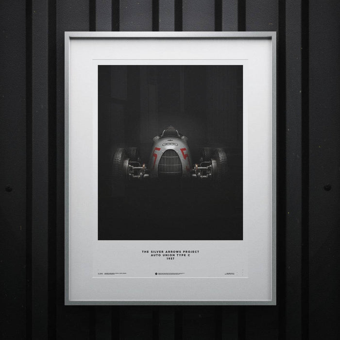 Auto Union Type C | 1937 Silver | Auto Union Poster | Automobilist