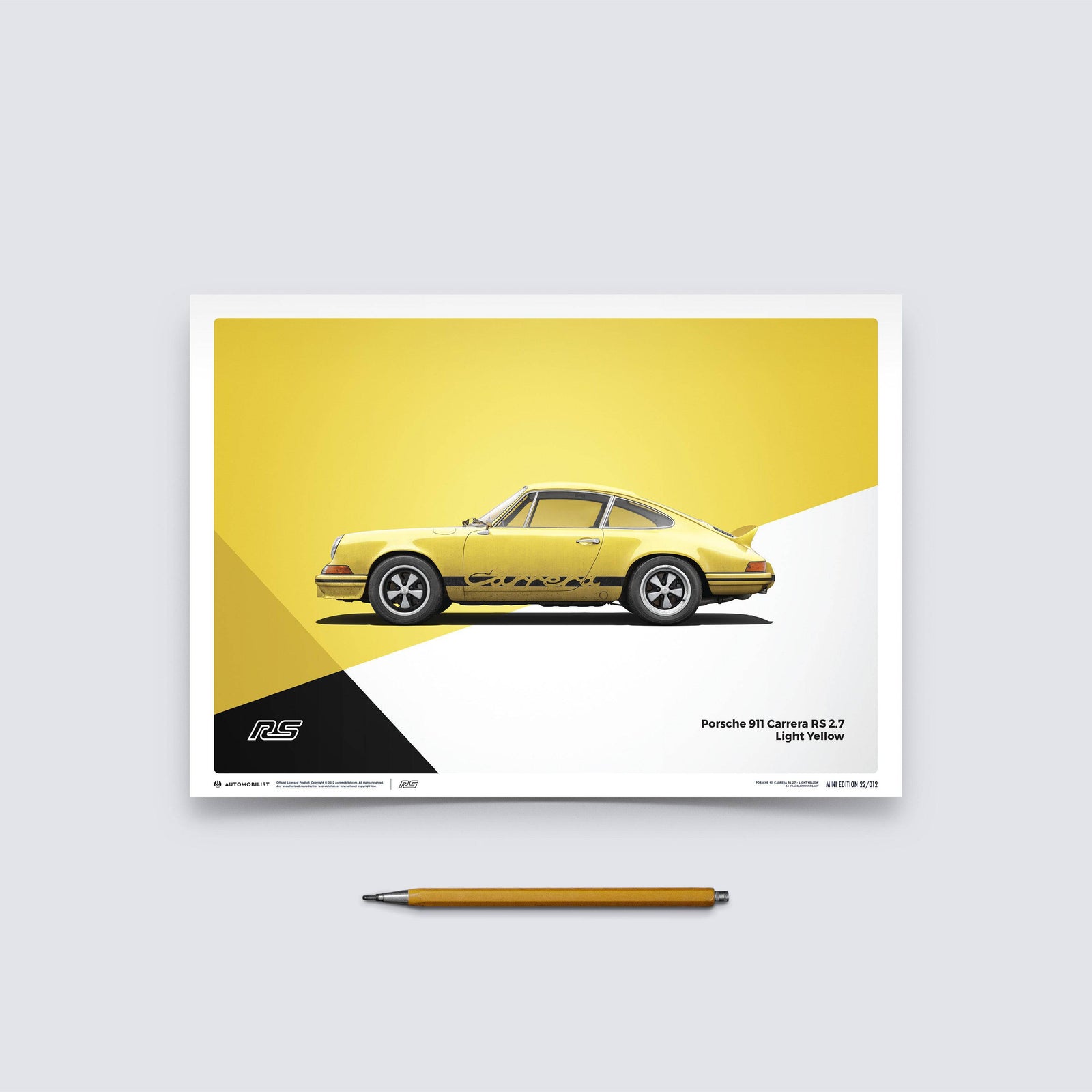 Porsche 911 RS | 1973 Yellow | Porsche Poster | Automobilist