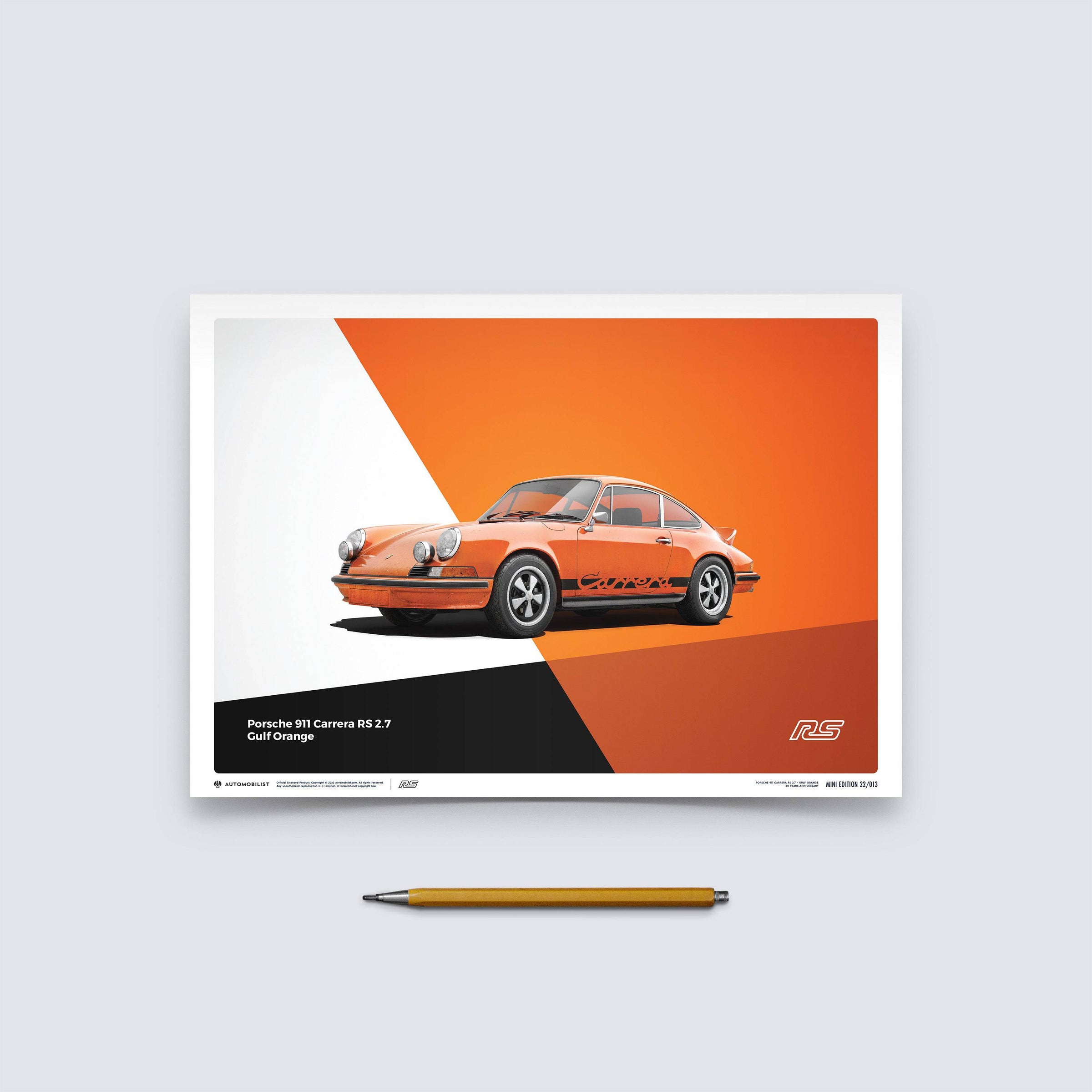 Porsche 911 RS | 1973 Orange | Porsche Poster | Automobilist
