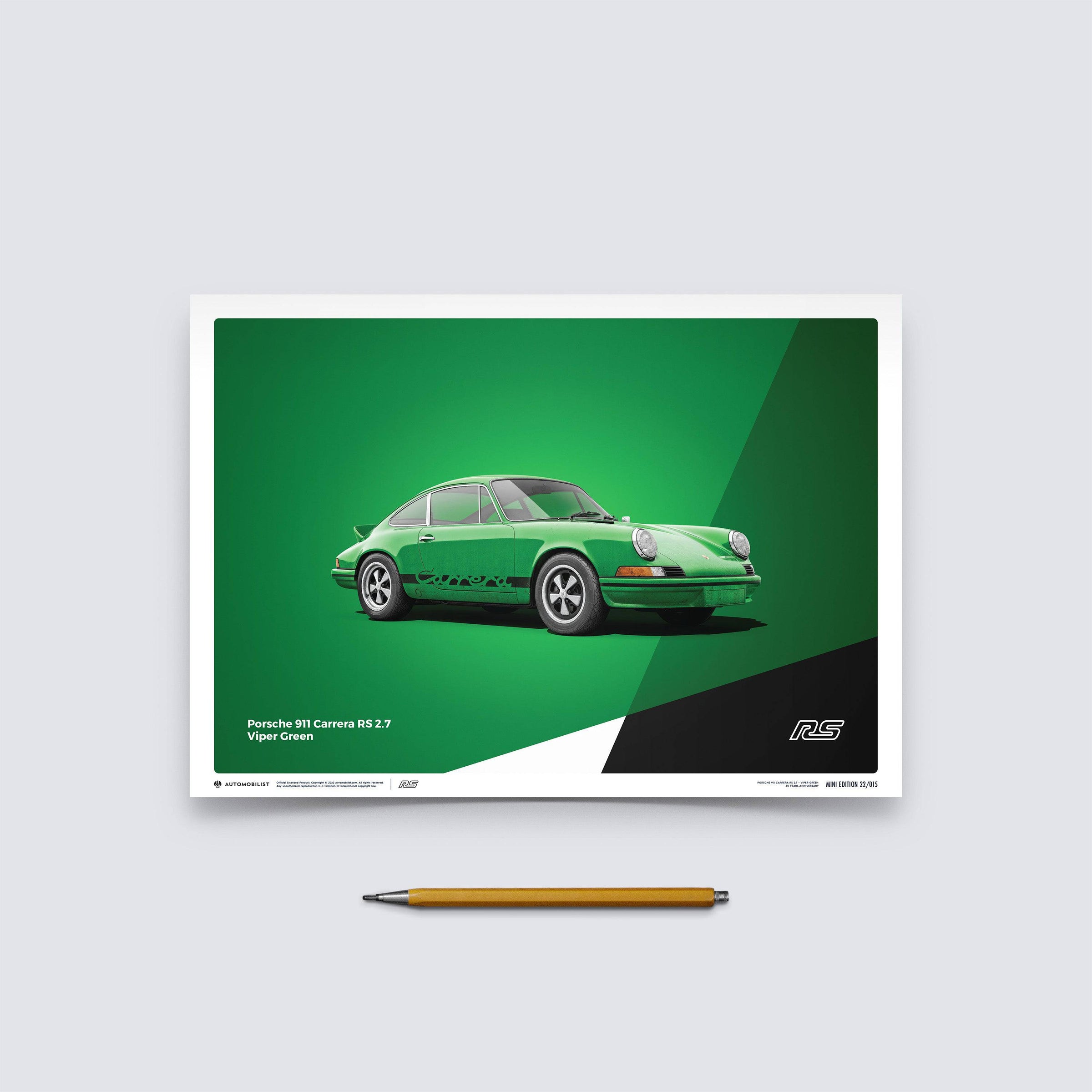 Porsche 911 RS | 1973 Green | Porsche Poster | Automobilist