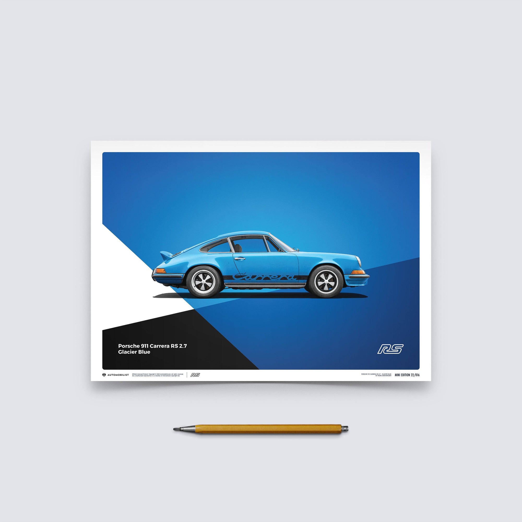 Porsche 911 RS | 1973 Blue | Porsche Poster | Automobilist