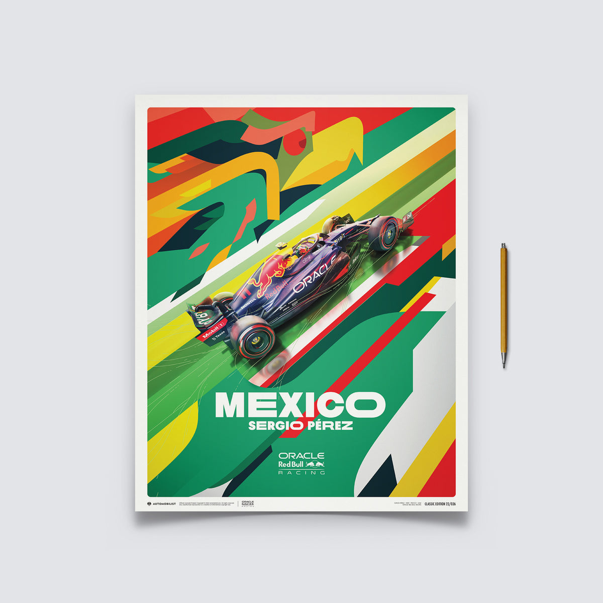 Sergio Pérez | 2022 Mexican Grand Prix | Oracle Red Bull Racing Poster ...
