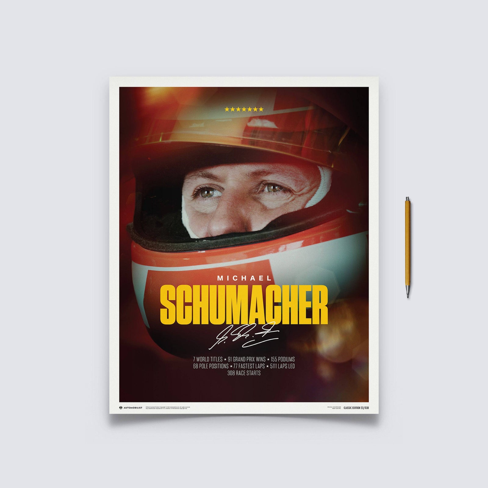 Michael Schumacher | 2023 Keep Fighting | Schumacher Poster | Automobilist