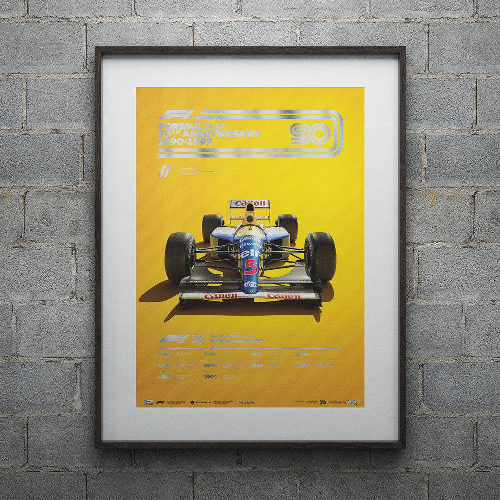 Formula 1® Decades | Williams 1990s | Collector's Edition Poster ...