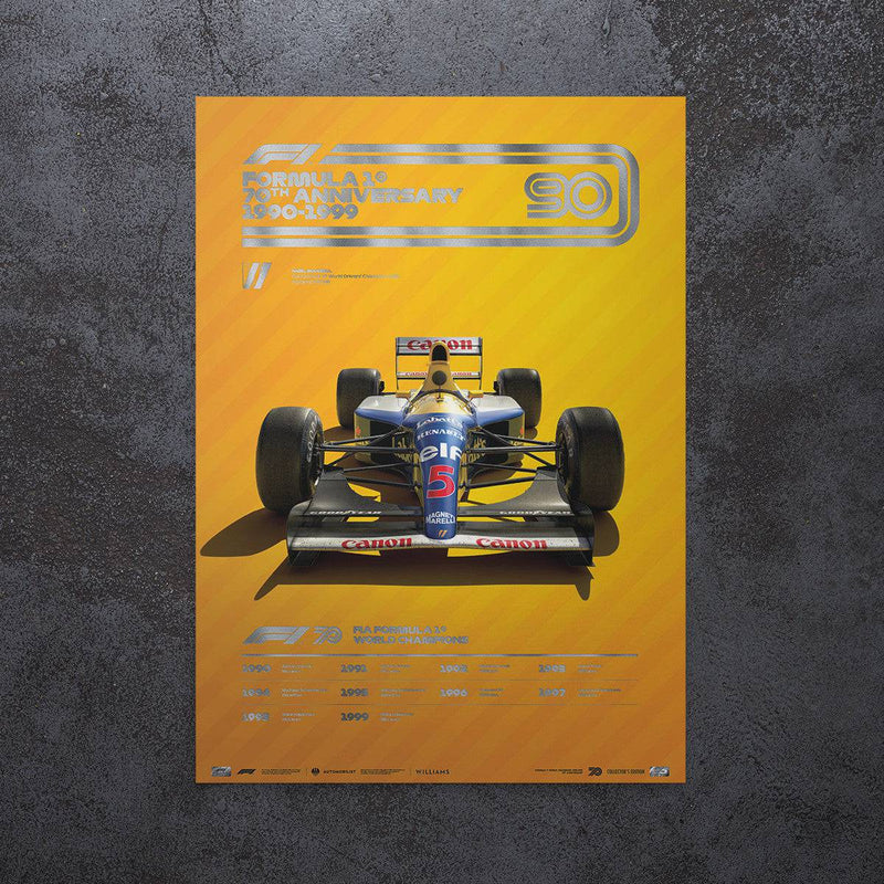 Formula 1® Decades | Williams 1990s | Collector's Edition Poster ...