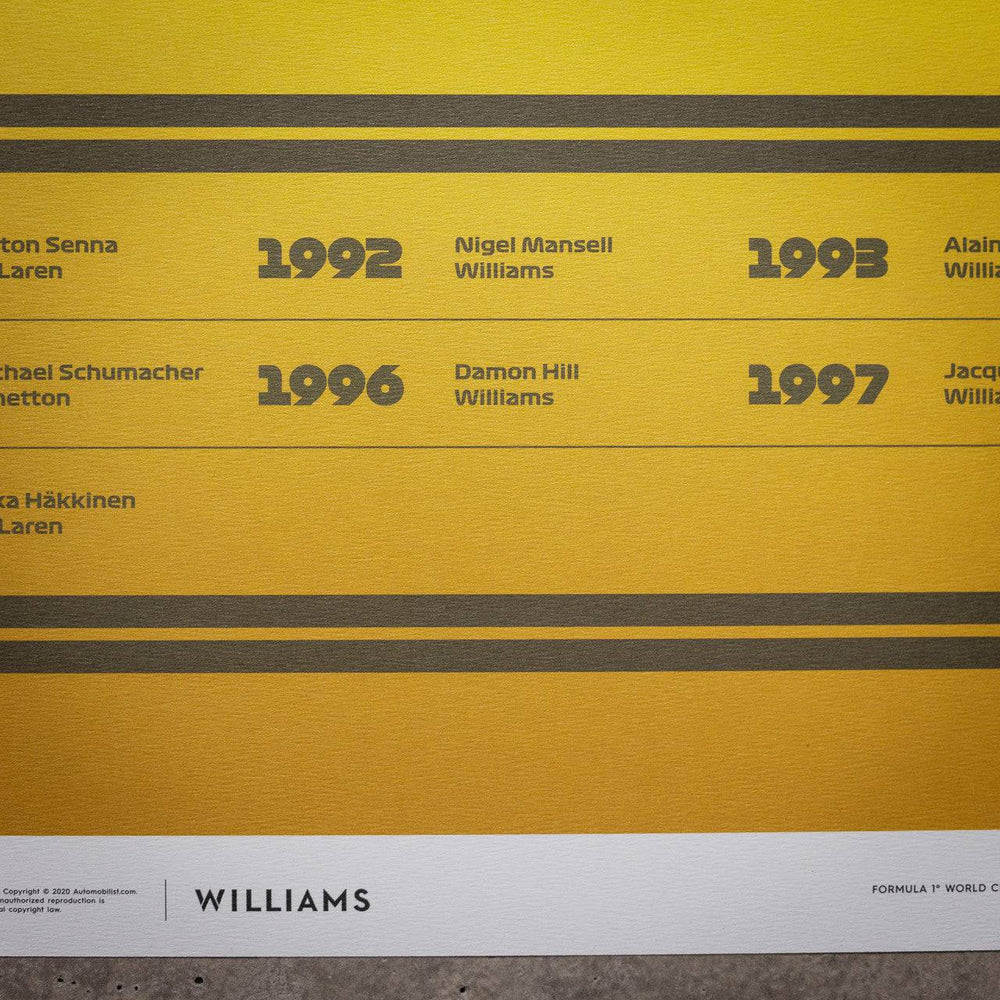 Formula 1® Decades 90s Williams Limited Edition | Automobilist