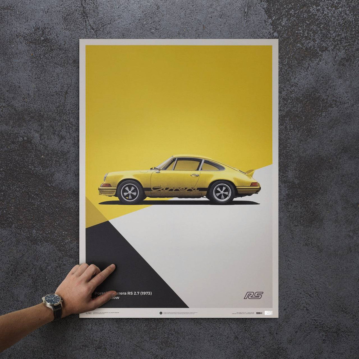 Porsche 911 RS | 1973 Yellow | Porsche Poster | Automobilist
