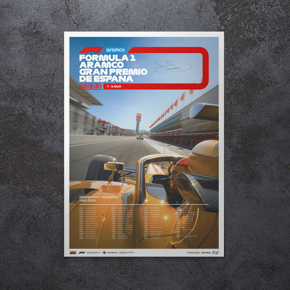 Signed by David Coulthard | 2021 Aramco Gran Premio De España | Formula ...