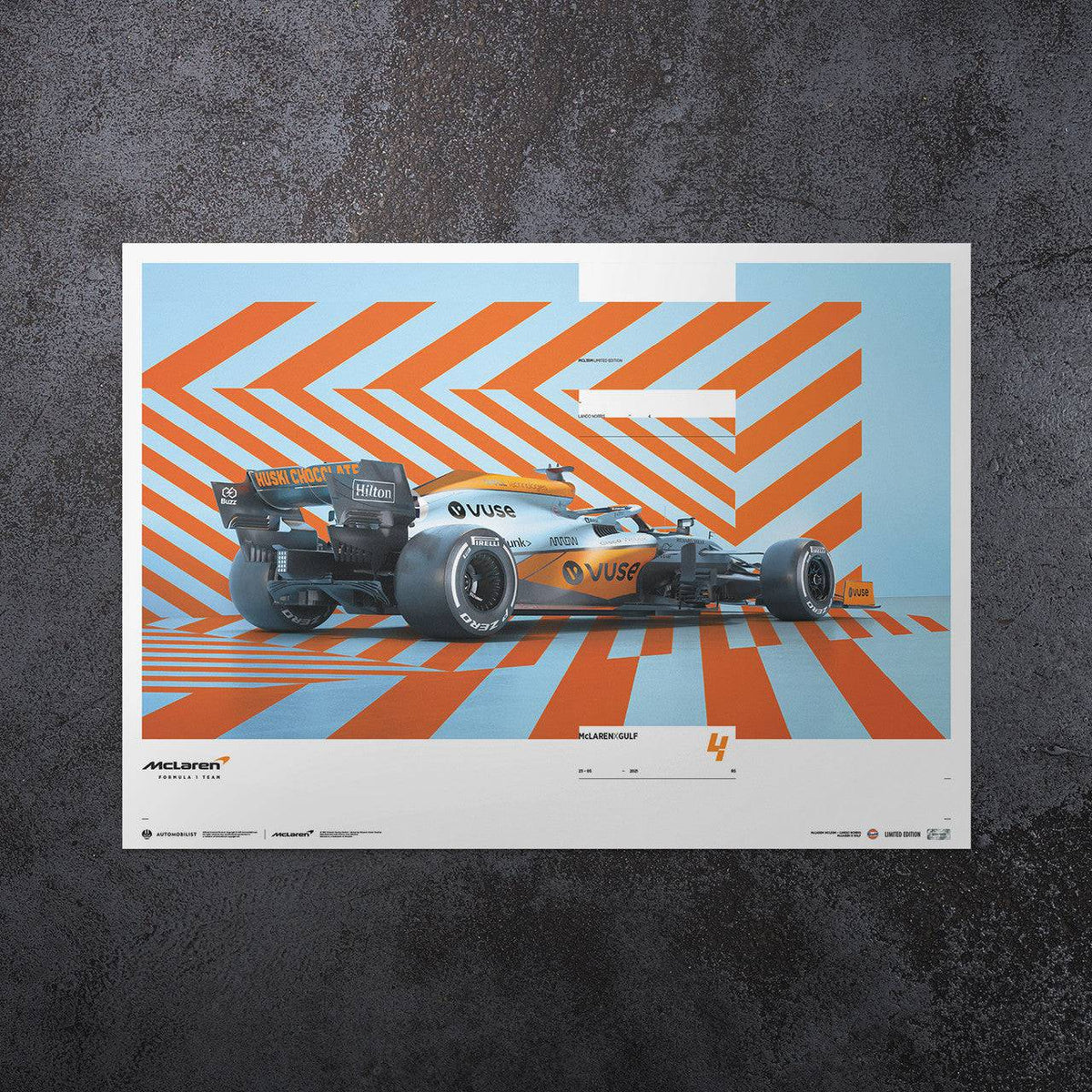 McLaren x Gulf | 2021 Lando Norris Horizontal | McLaren Poster ...