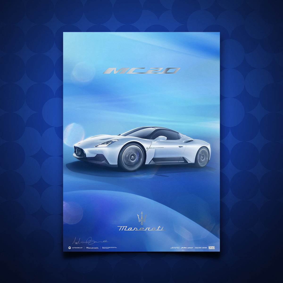 Signed by Andrea Bruno | 2020 Maserati MC20 Side | Collector’s Edition ...