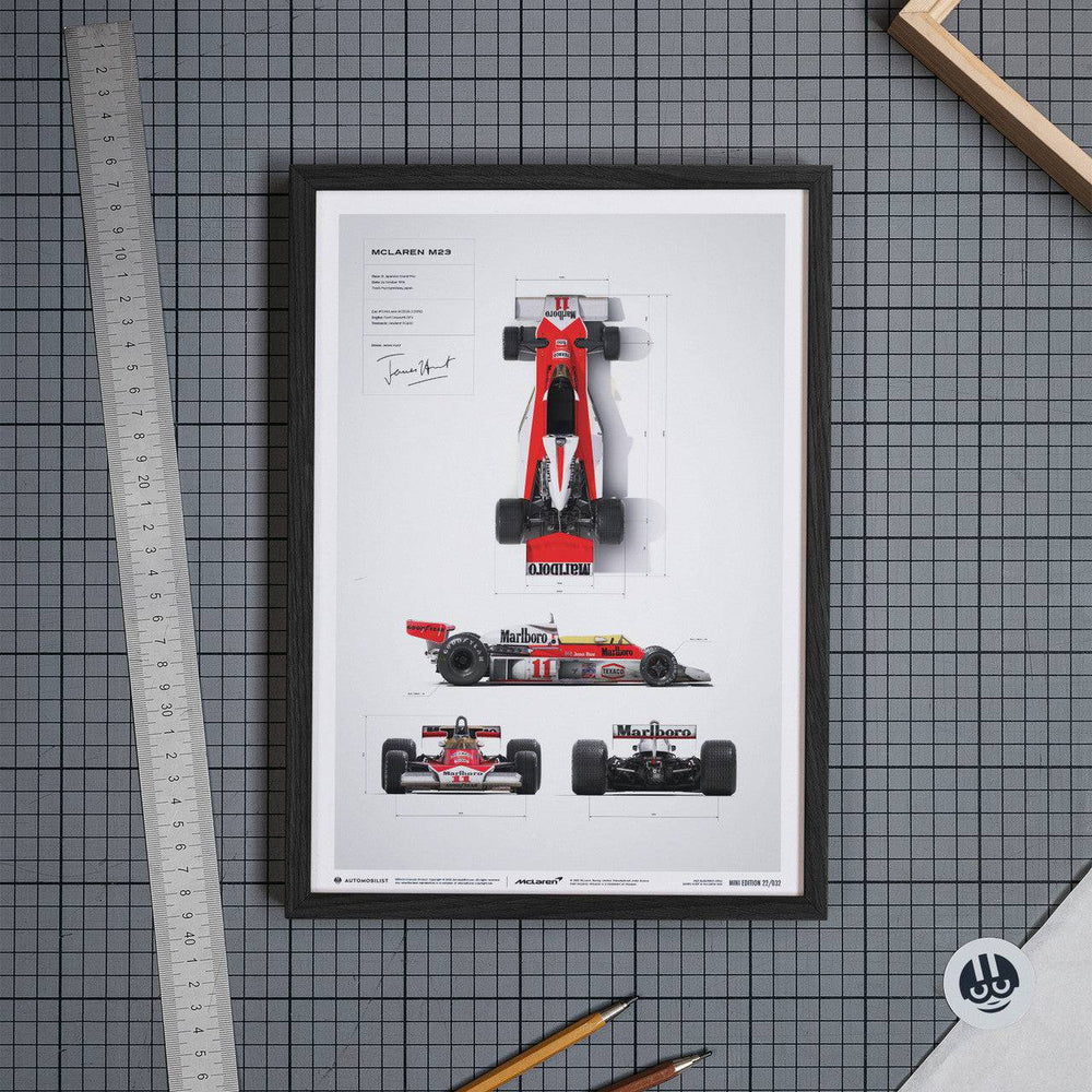 McLaren M23 | 1976 James Hunt Blueprint Japanese GP | McLaren Poster ...